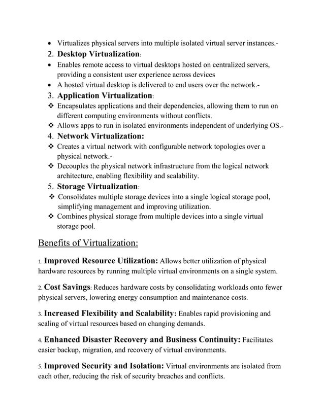 overview of Virtualization, concept of Virtualization | PDF