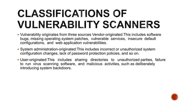 Overview of Vulnerability Scanning.pptx | Computing | Technology & Computing