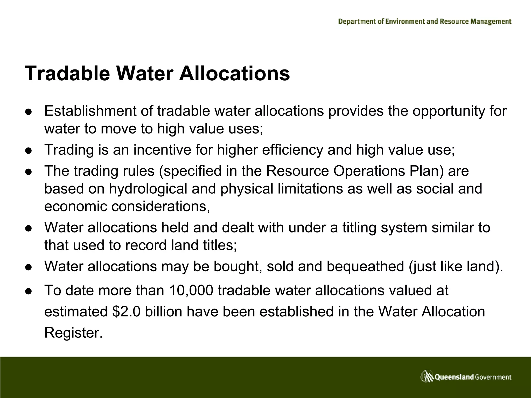 Overview of water panning in queensland, kaylene power | PDF | Water ...