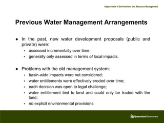 Overview of water panning in queensland, kaylene power | PPT
