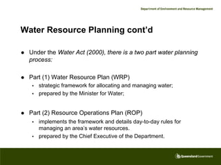 Overview of water panning in queensland, kaylene power | PPT