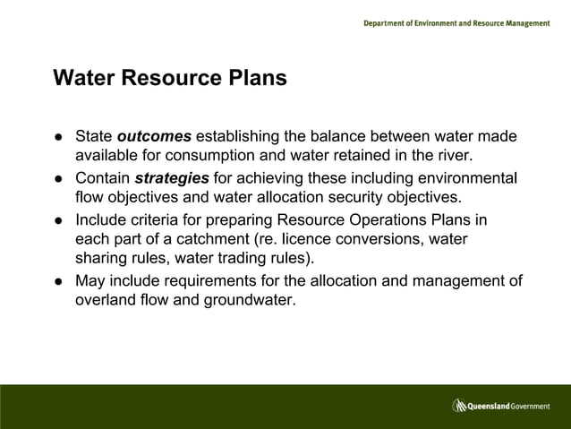 Overview of water panning in queensland, kaylene power | PDF | Water ...