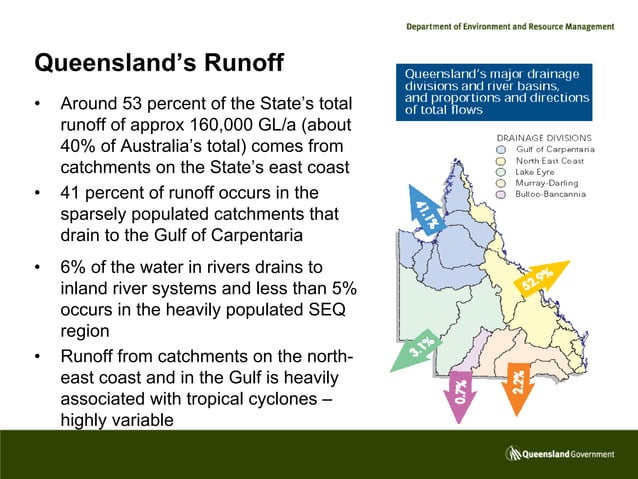 Overview of water resources and water management in queensland, greg ...