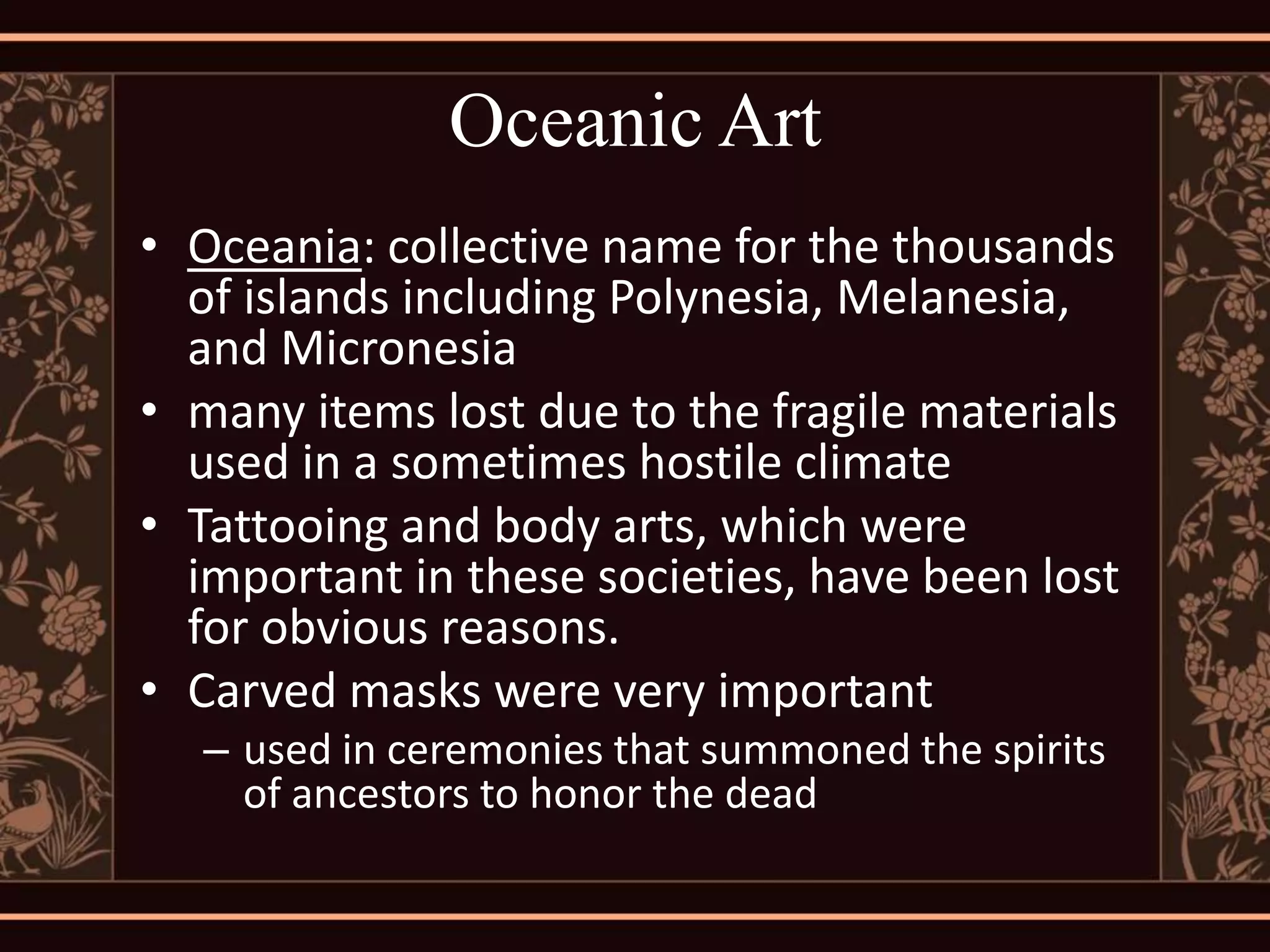 Overview of Western Art and Non Western Art Part 3 | PPT