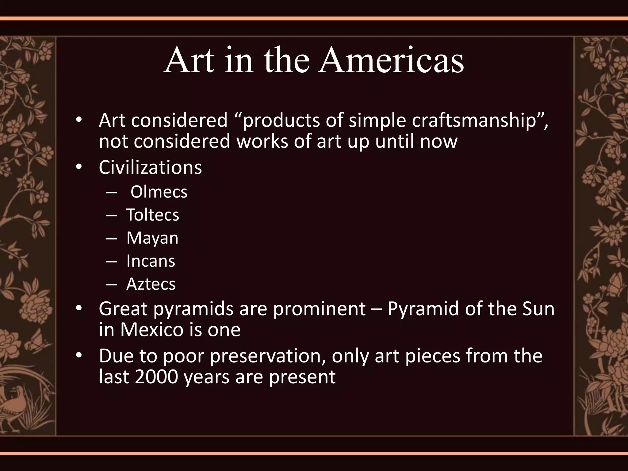 Overview of Western Art and Non Western Art Part 3 | PPT