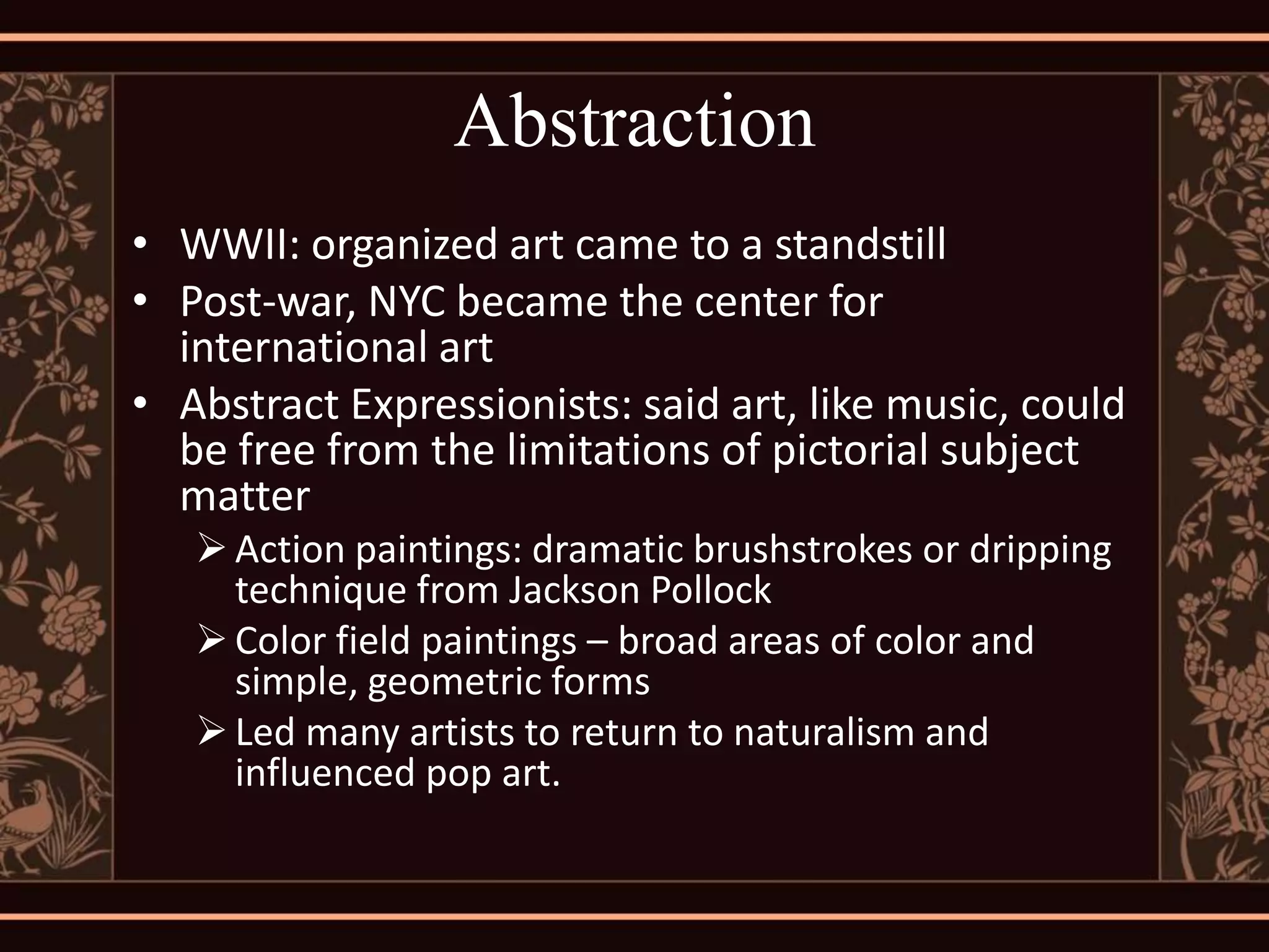 Overview of Western Art and Non Western Art Part 3 | PPTX