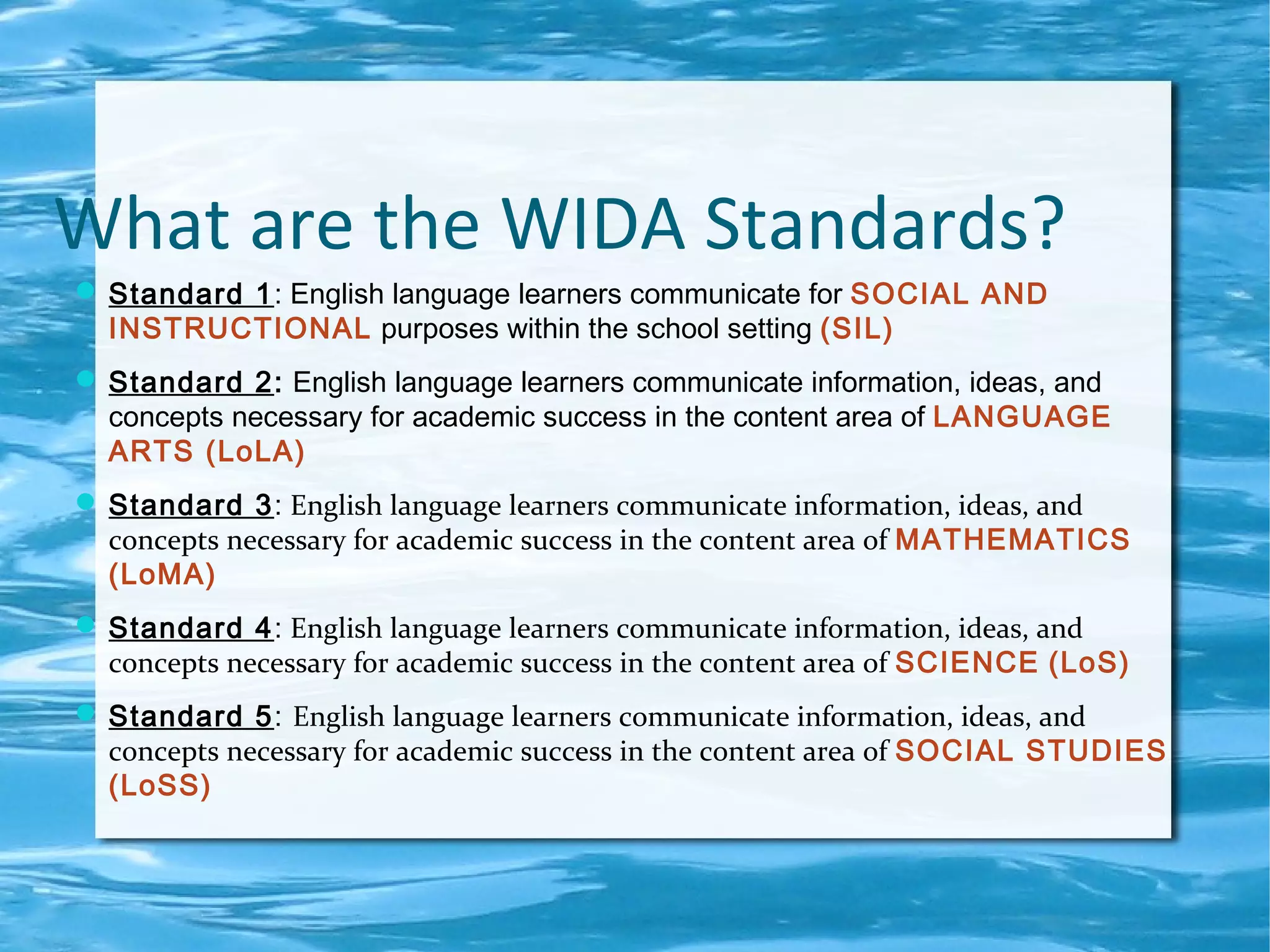 Overview of wida | PPT