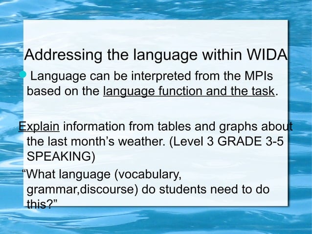 Overview of wida | PPT | Education