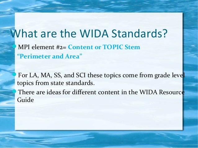 Overview of wida
