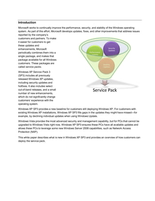 Overview of windows xp service pack 3 | PDF
