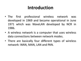Overview of wireless network | PPT