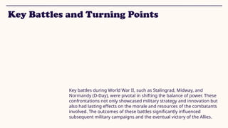 Overview of World War II presentation in a very simple way | PPTX
