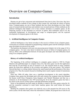 Overview on computer games | PDF