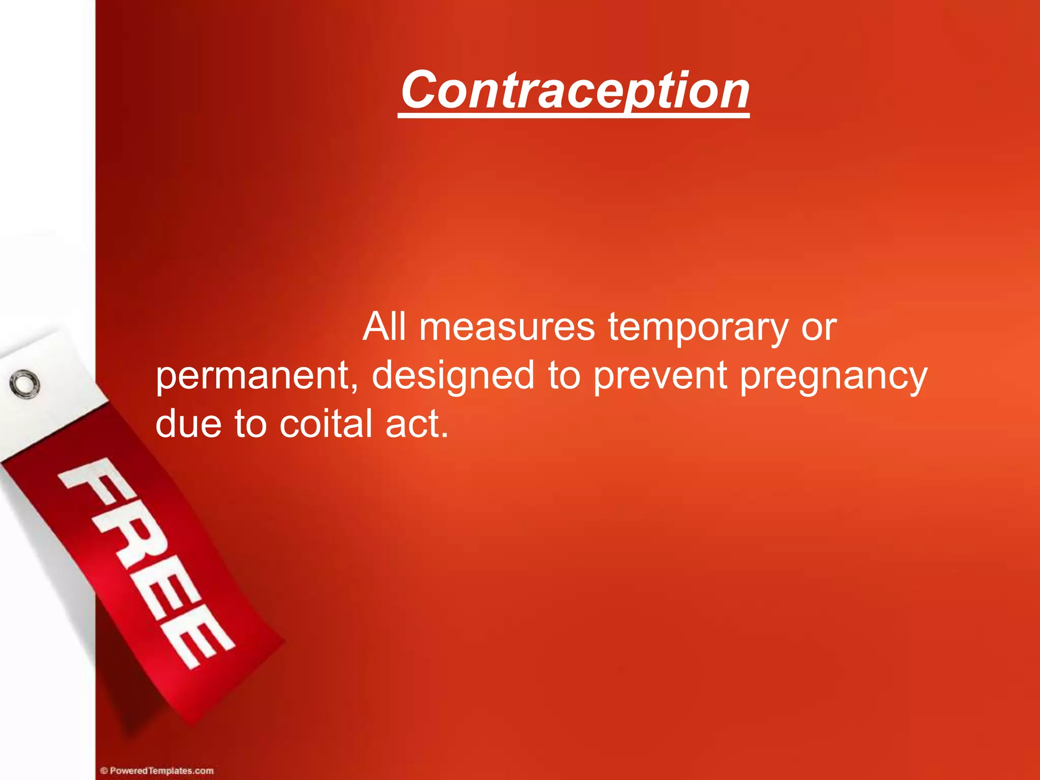 Overview on contraception | PPTX