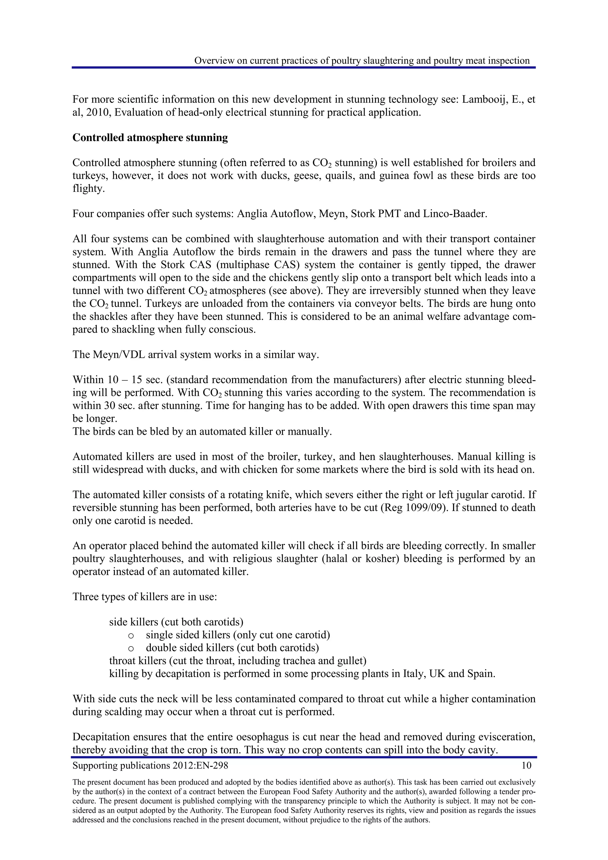 Overview on current practices of poultry slaughtering and poultry meat ...