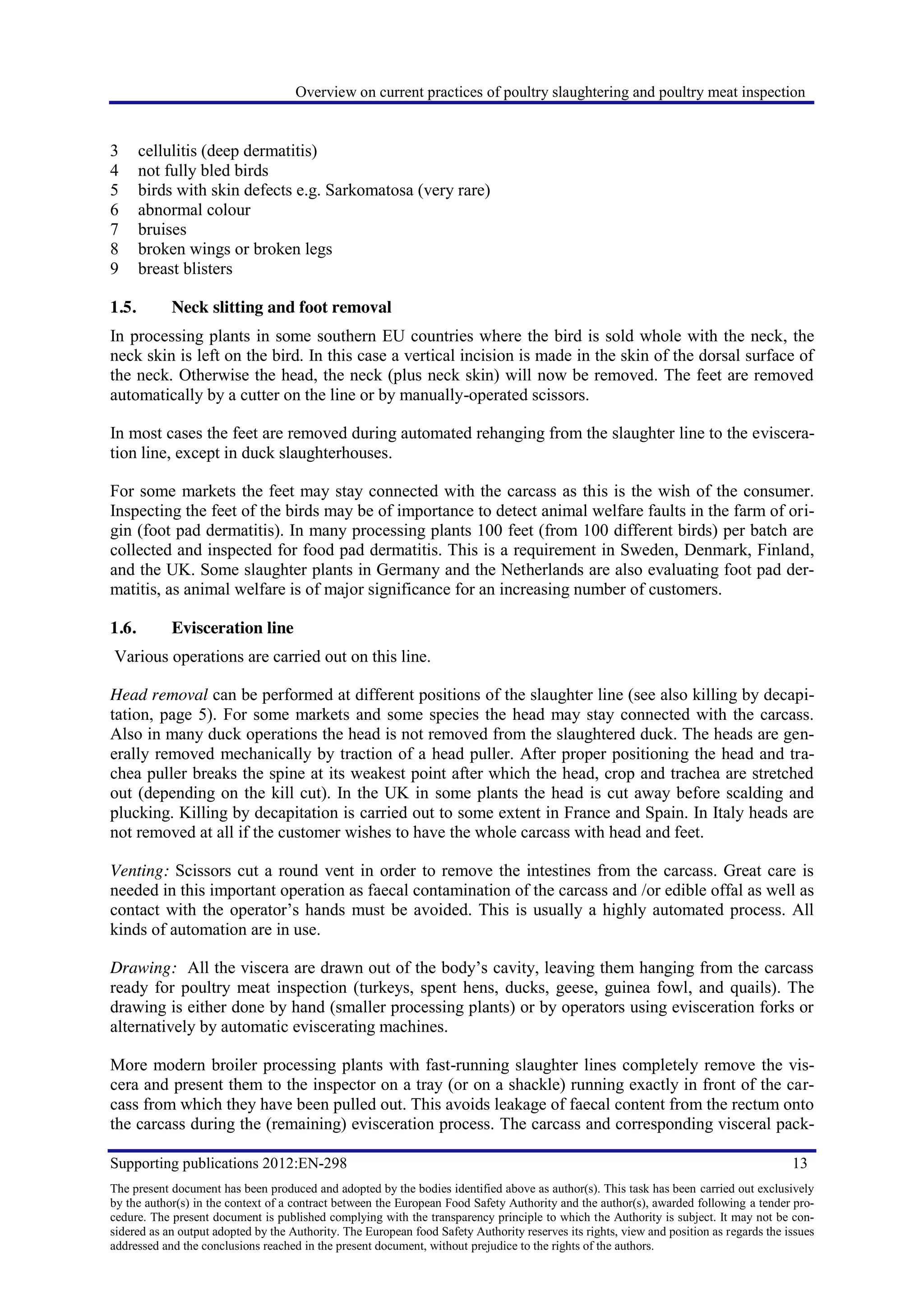 Overview on current practices of poultry slaughtering and poultry meat ...