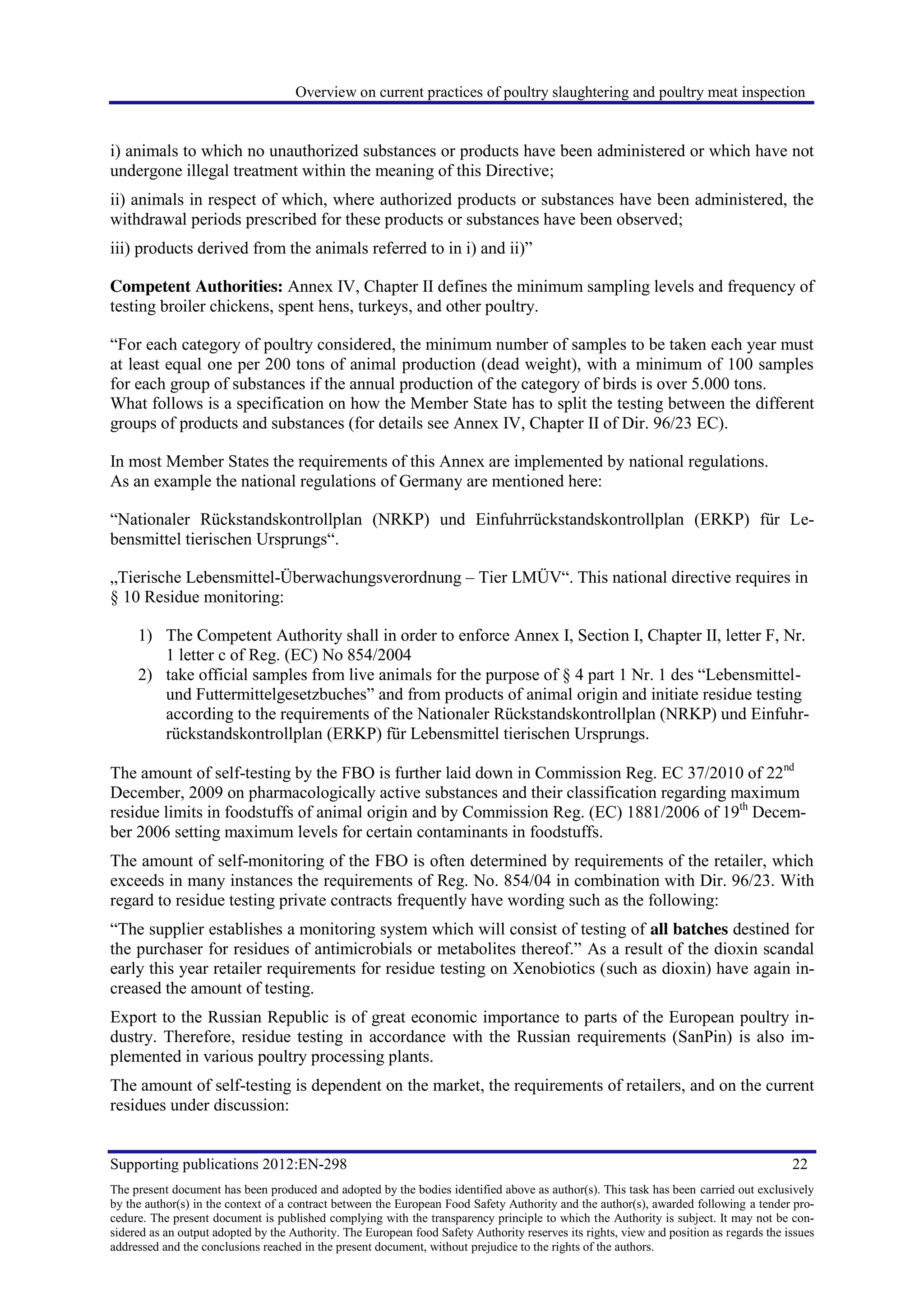 Overview on current practices of poultry slaughtering and poultry meat ...