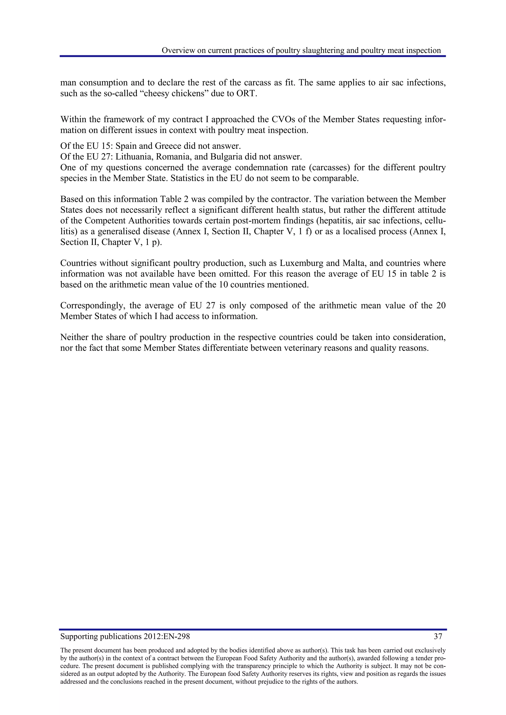 Overview on current practices of poultry slaughtering and poultry meat ...