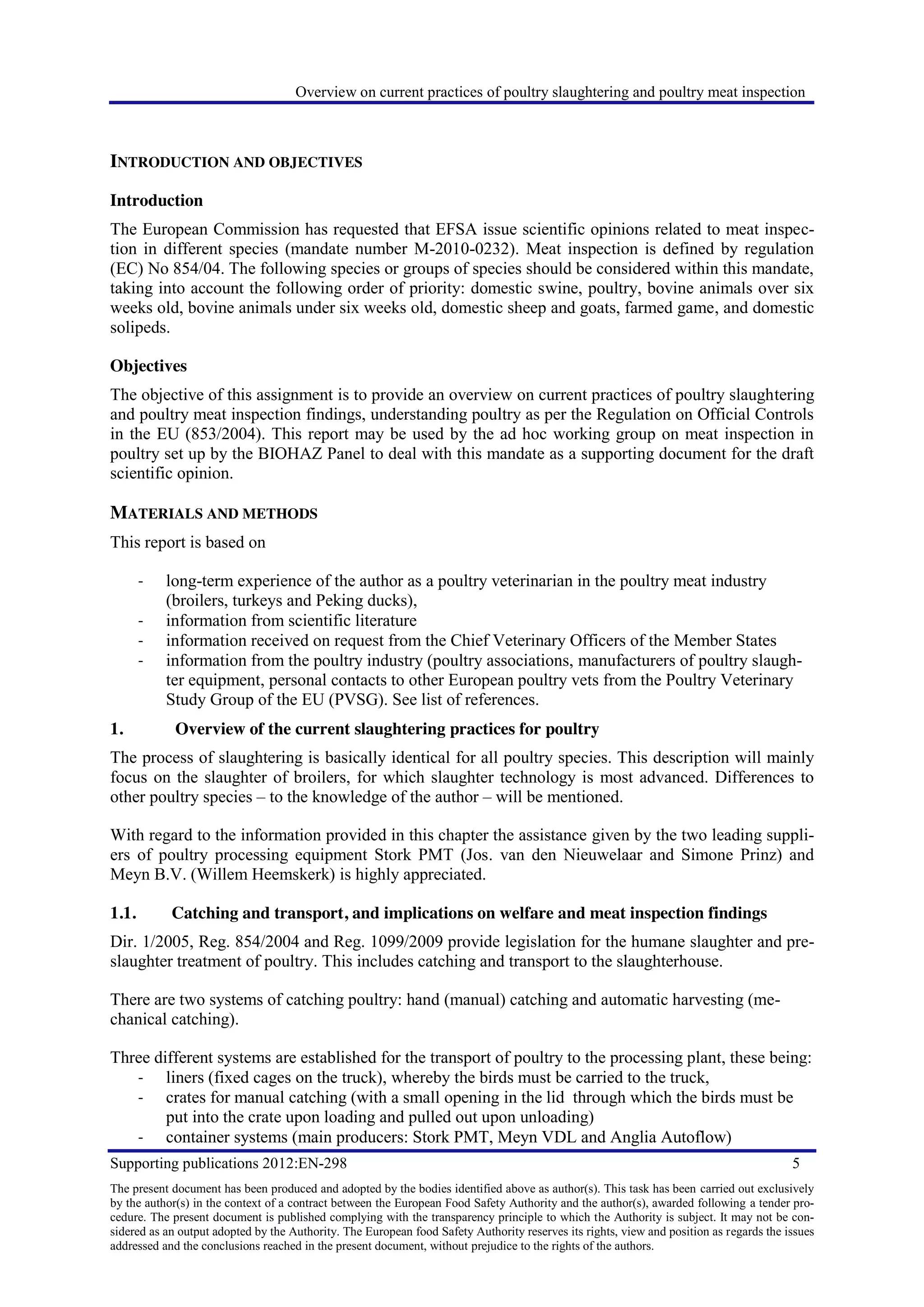 Overview on current practices of poultry slaughtering and poultry meat ...