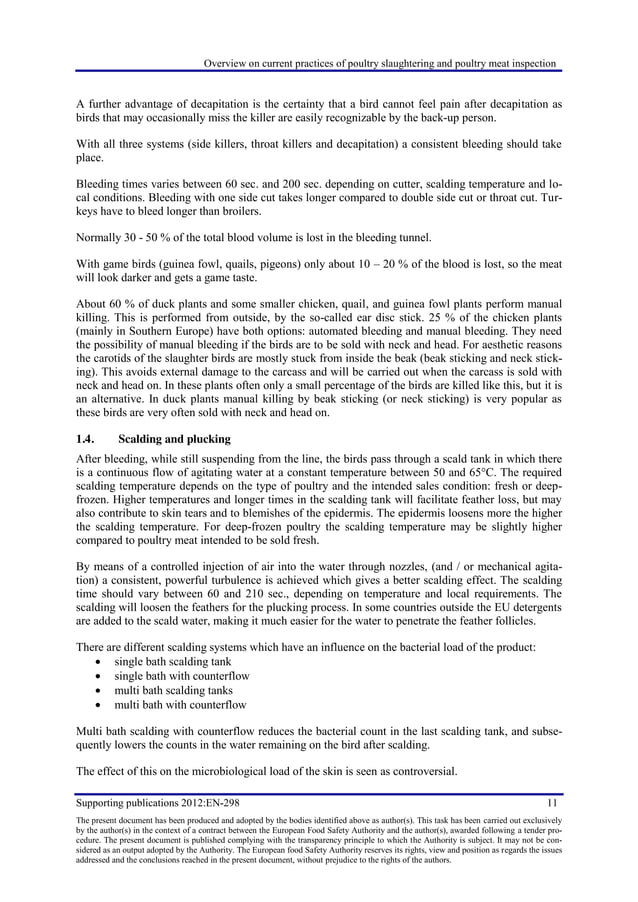 Overview on current practices of poultry slaughtering and poultry meat ...