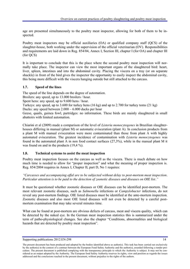 Overview on current practices of poultry slaughtering and poultry meat ...