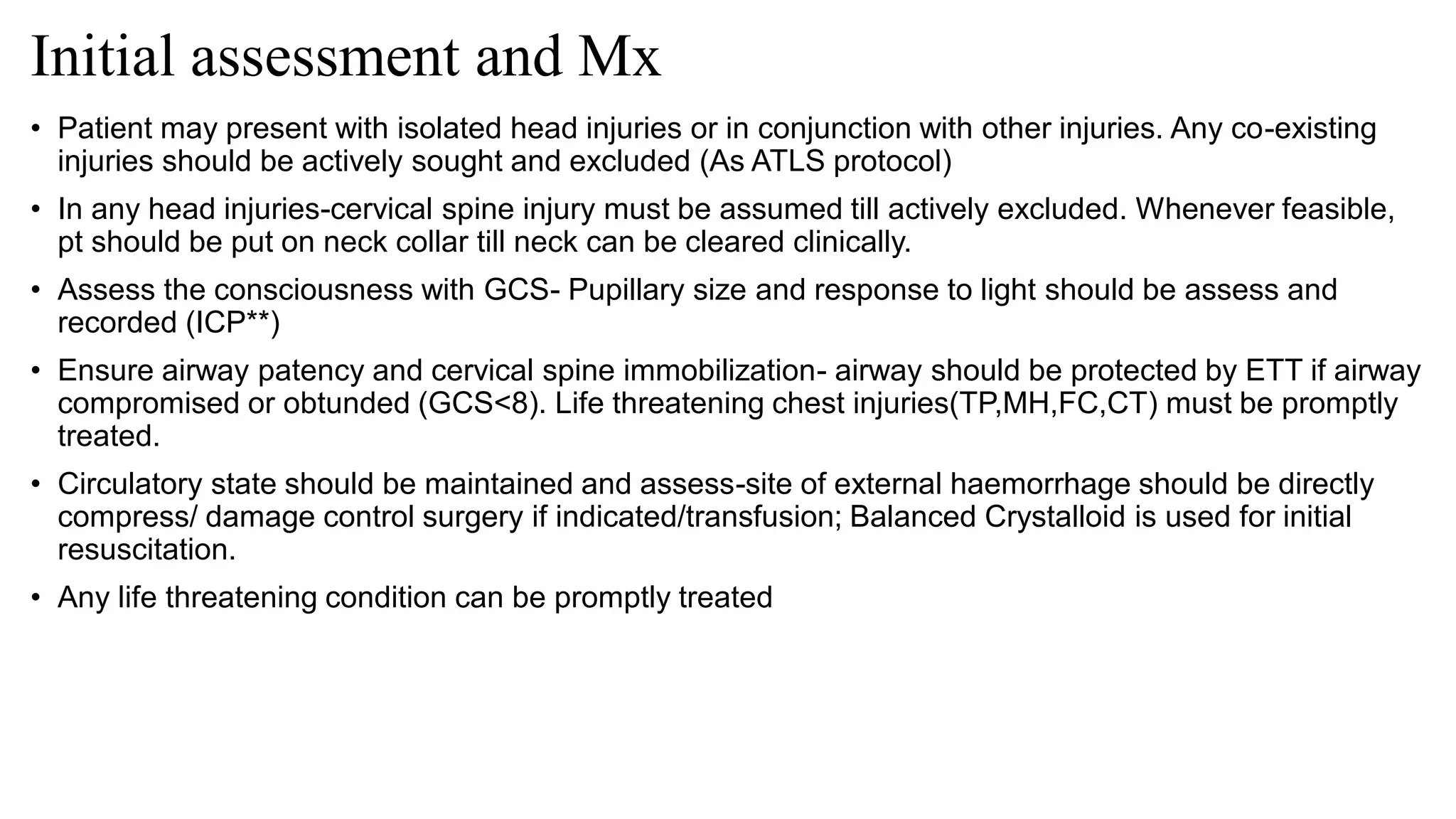 Overview on head injury pdf | PPT
