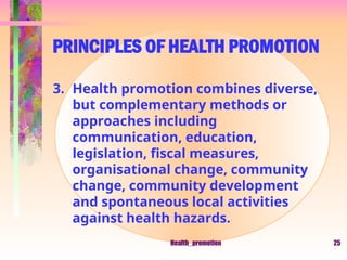 OVERVIEW HEALTH PROMOTION AND EDUCATION ppt | PPT