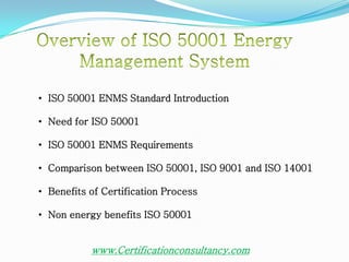 Overview on iso 50001 energy management system | PDF | Power and Energy ...