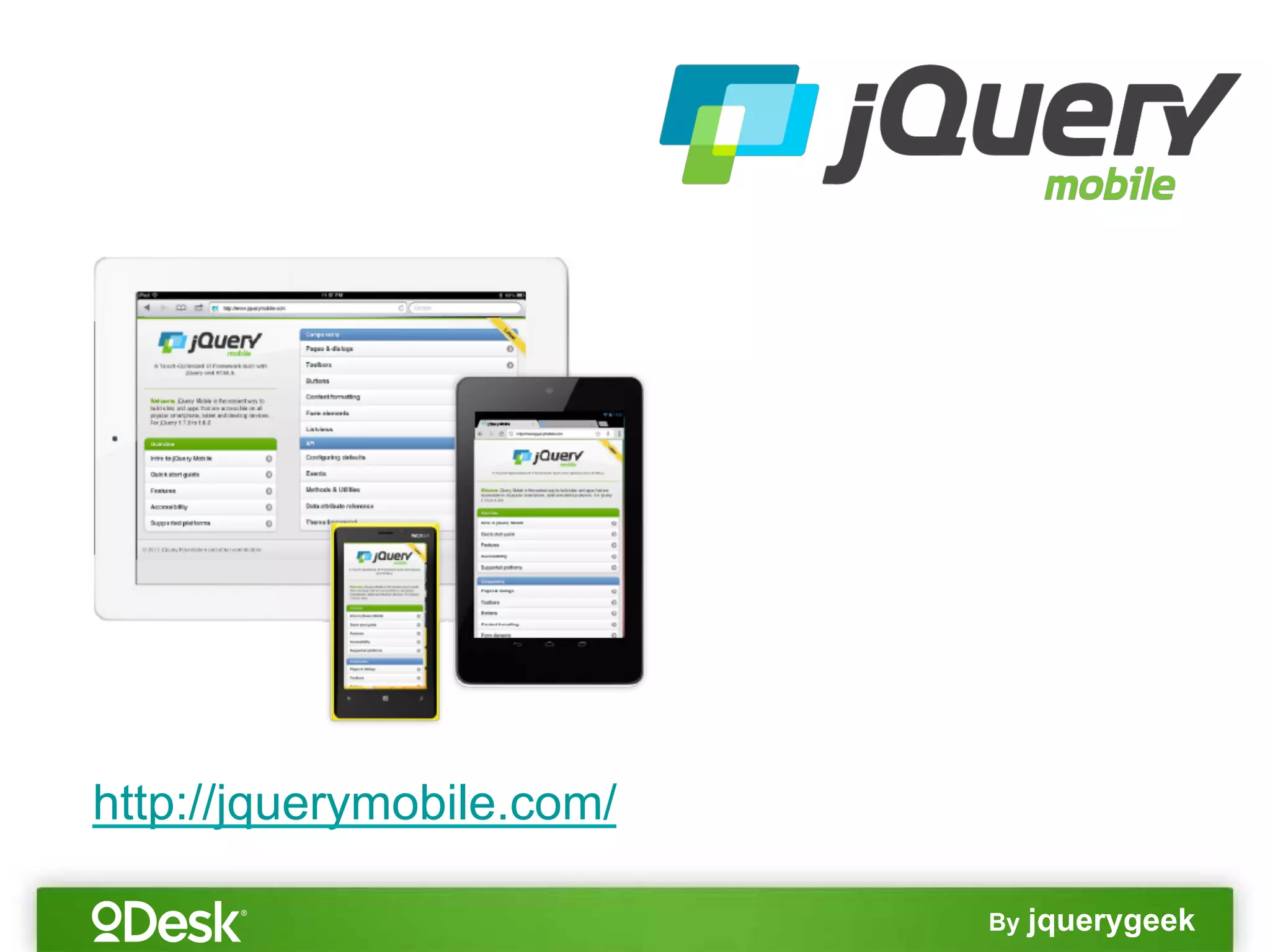 Overview on jQuery mobile | PDF