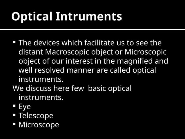 overview on optics, introduction to optics.pptx