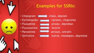 Overview on pharmacological management of depression | PPT