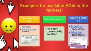 Overview on pharmacological management of depression | PPT