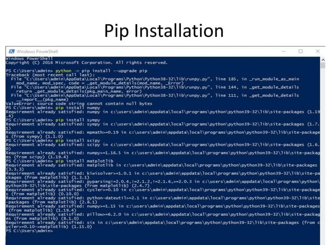 An Overview On Python Commands For Solving The Problems Ppt