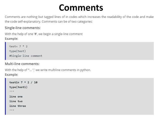 An overview on python commands for solving the problems | PPT