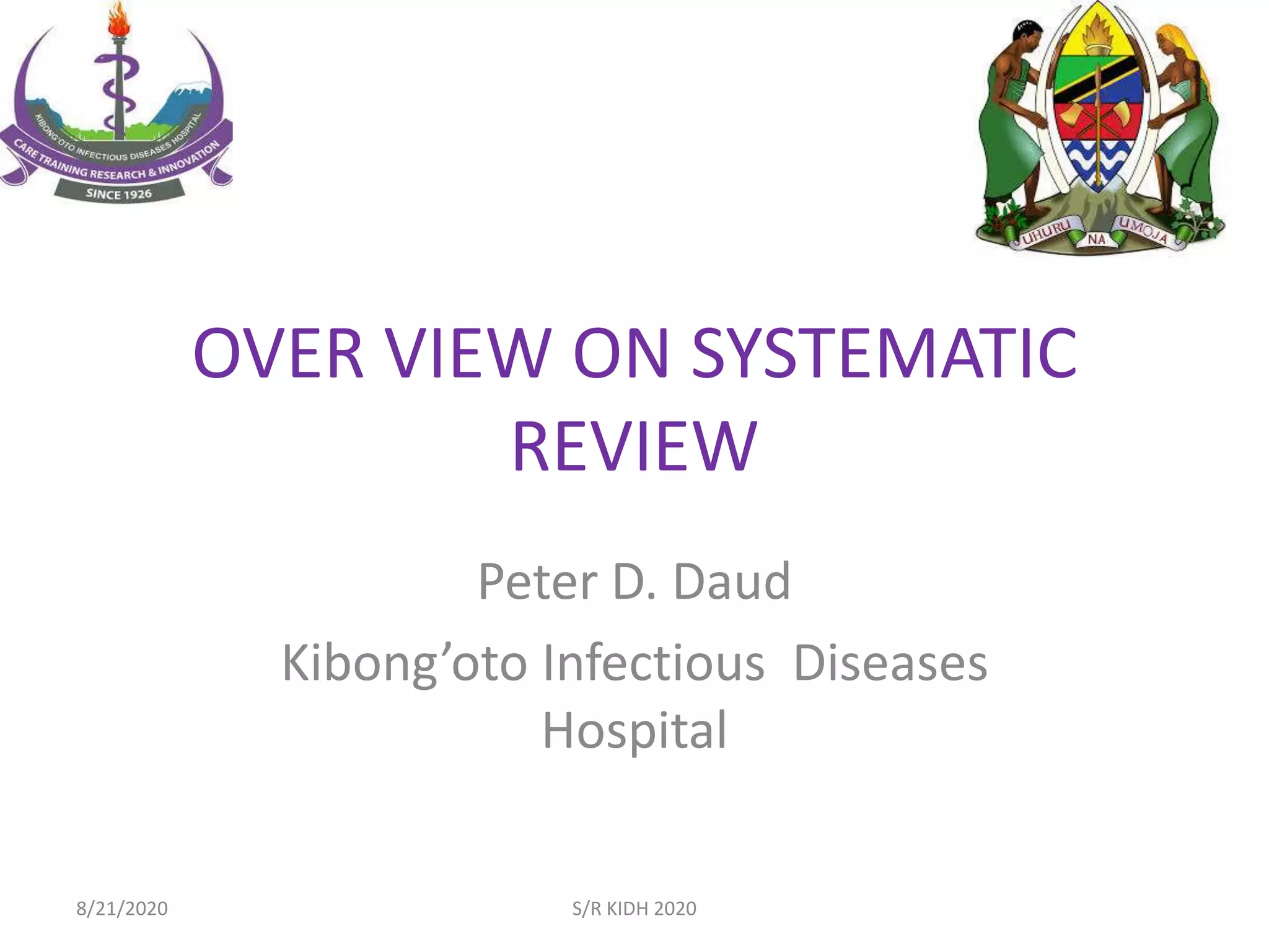 Over view on systematic review | PPT
