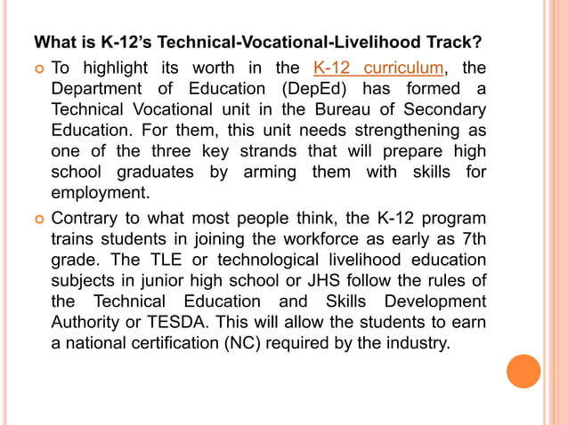 OVERVIEW ON TLE.pptx | Vocational Training | Careers