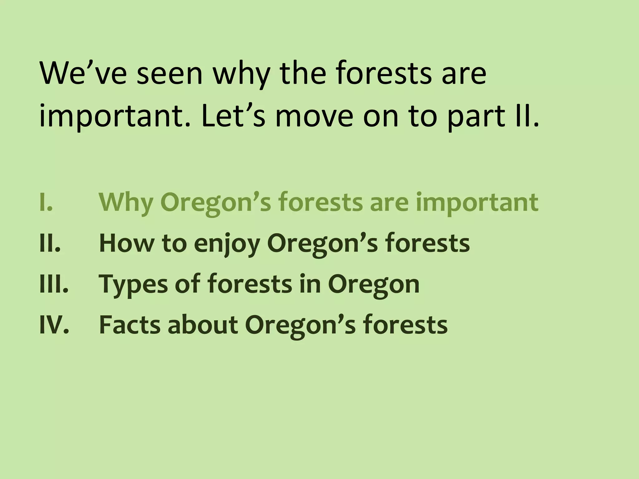 Overview Oregon's forests | PPTX