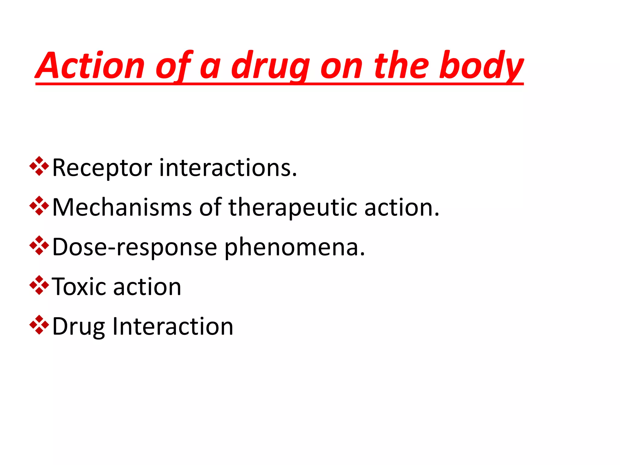 Overview of Pharmacodynamics | PPTX