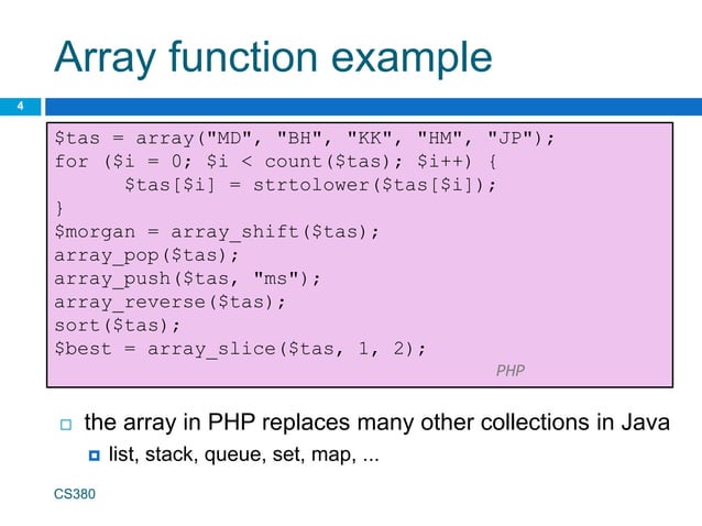 overview of php php basics datatypes arrays | PPT overview of php php basics datatypes arrays | PPT