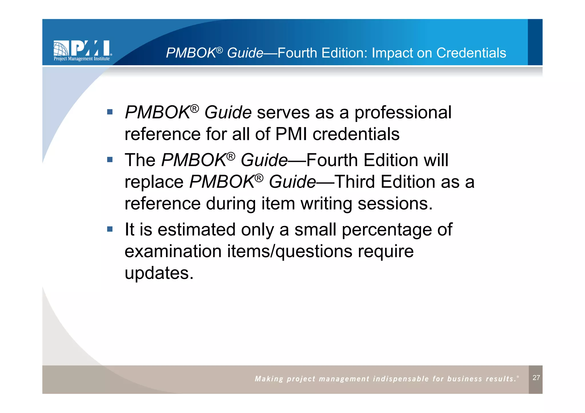Overview pmbok guide4thedition | PDF