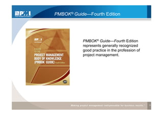 Overview pmbok guide4thedition | PDF