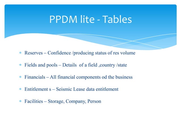 Overview ppdm data_architecture_in_oil and gas_ industry | PPTX