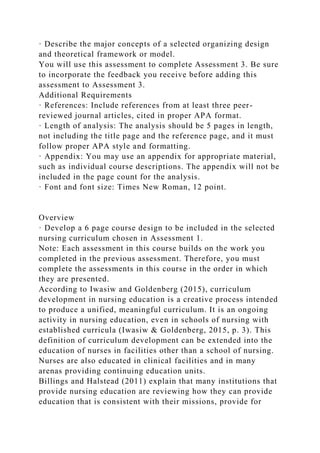 Overview· Prepare a 5 page evaluation and theoretical framework .docx ...