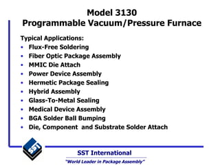 SST International Overview presentation | PPT