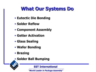 SST International Overview presentation | PPT