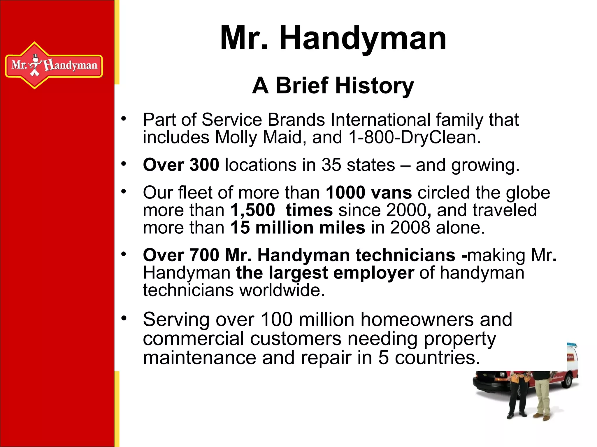 Mr. Handyman Overview Presentation | PPT | Home Appliances | Home & Garden