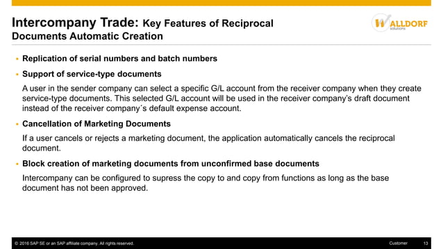 Overview presentation intercompany integration solution for sap business one | PDF | Business ...