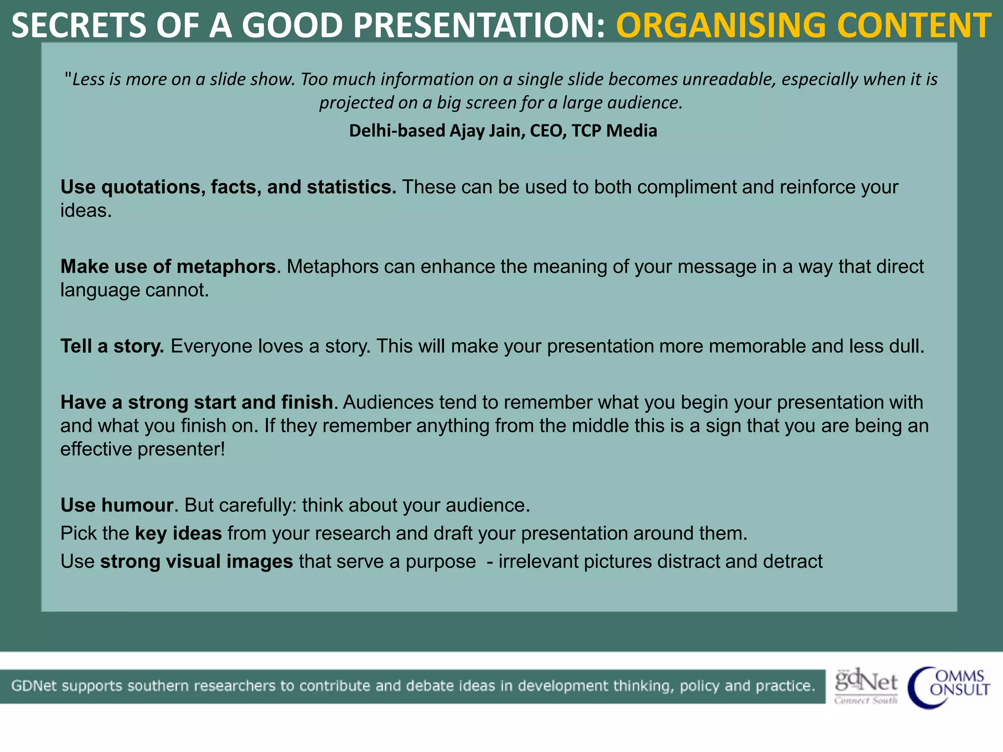 Overview principles of effective presentations | PPSX