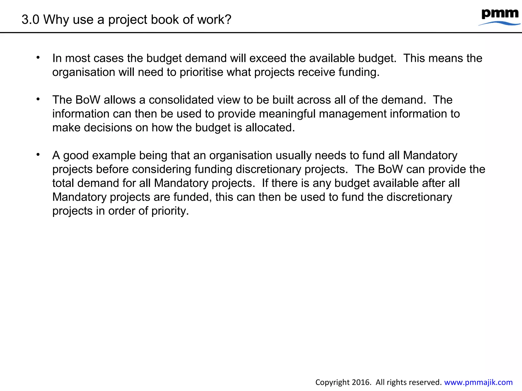 Overview of a Project Book of Work | PPT