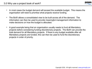 Overview of a Project Book of Work | PPT